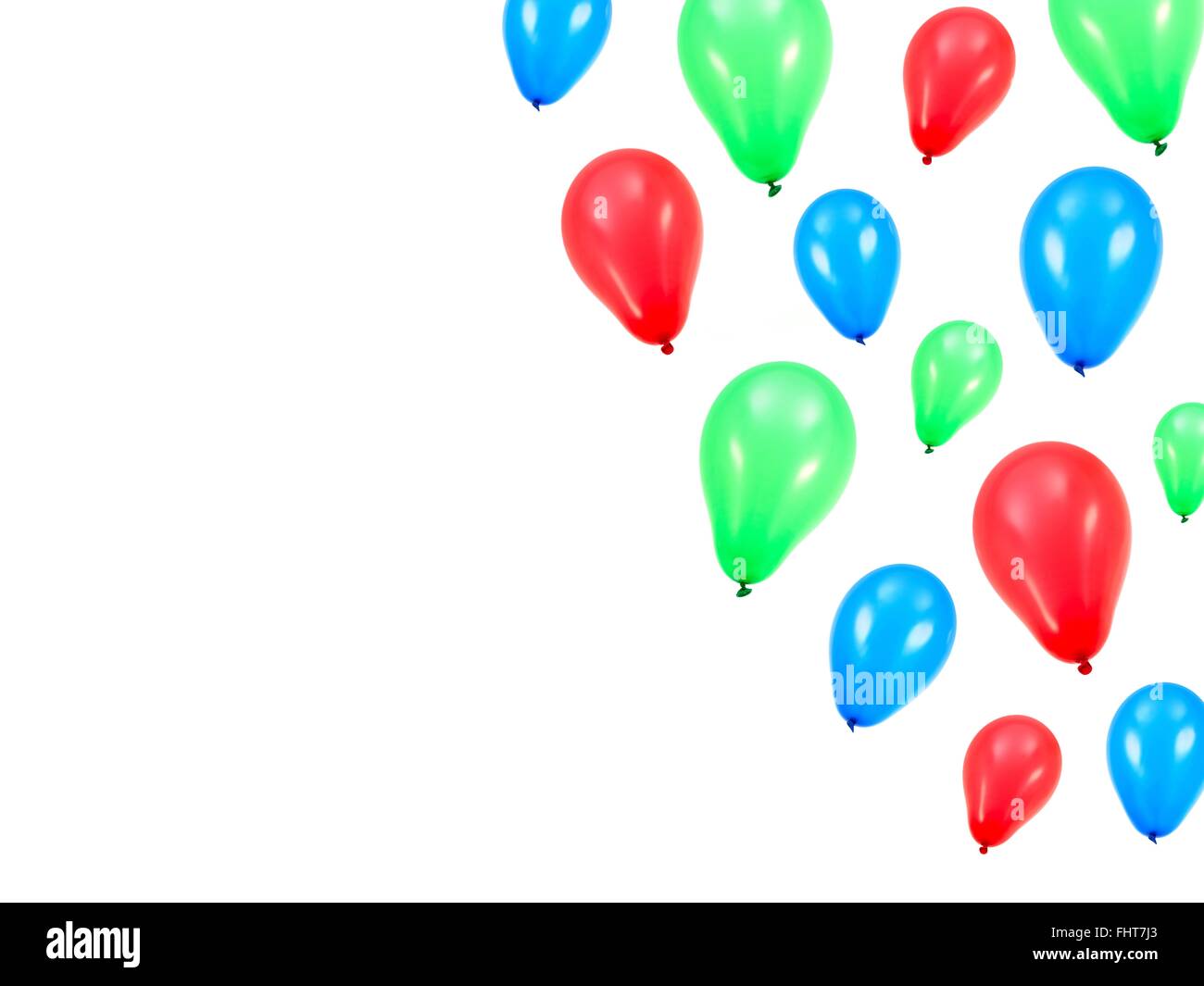 Balloons isolated against a white background Stock Photo - Alamy