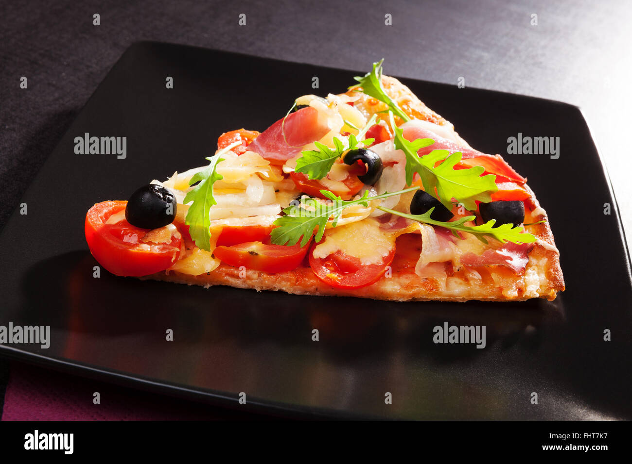 Colorful pizza piece Stock Photo - Alamy