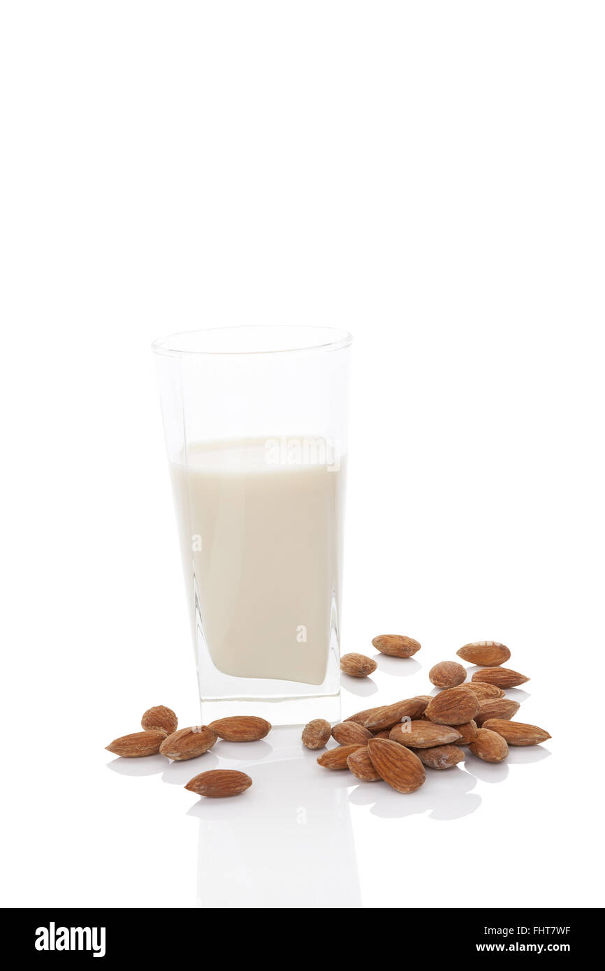 Portion healthy almond milk hi-res stock photography and images - Alamy