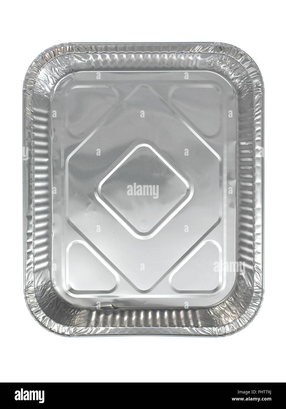 An alfoil baking tray on a white background Stock Photo - Alamy