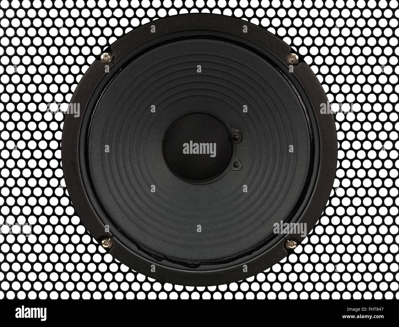A modern black amplifier audio speaker image Stock Photo - Alamy