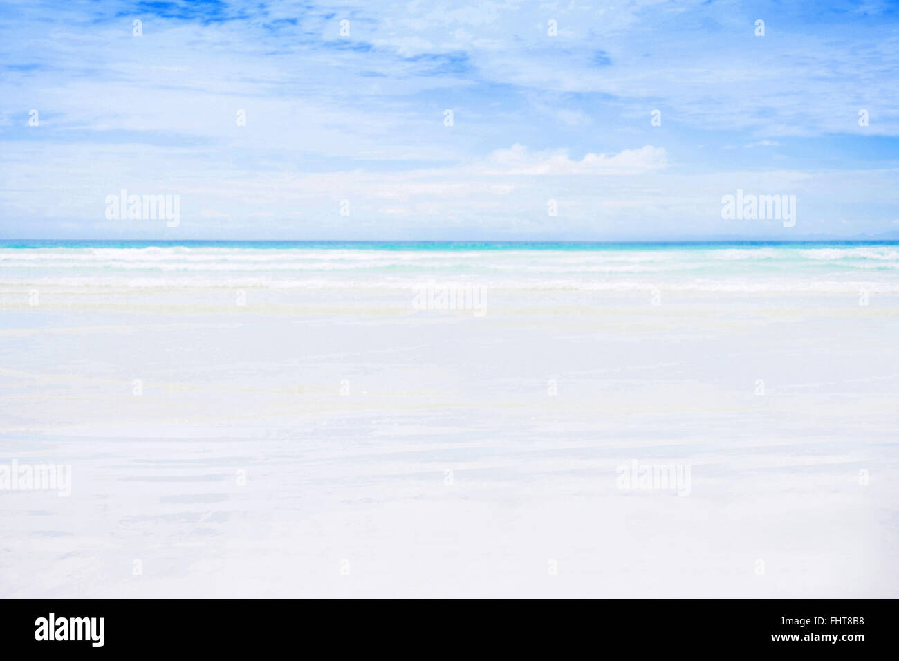Empty white sand beach Stock Photo - Alamy
