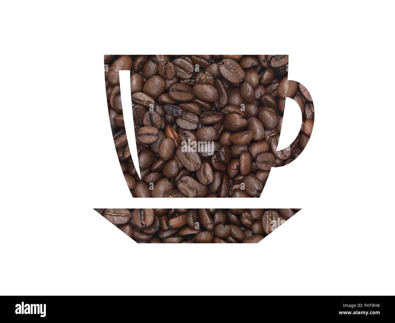Coffee beans in the shape of a coffee cup Stock Photo - Alamy