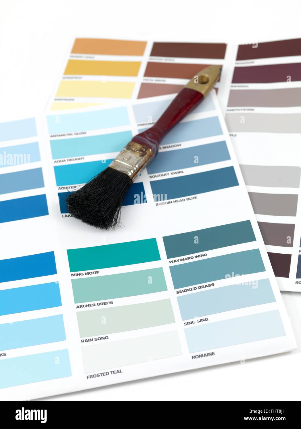 A color paint chart showing modern colors Stock Photo - Alamy
