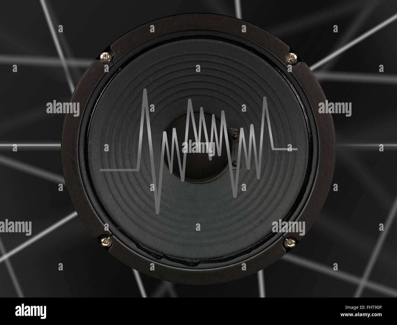 A modern black amplifier audio speaker image Stock Photo - Alamy