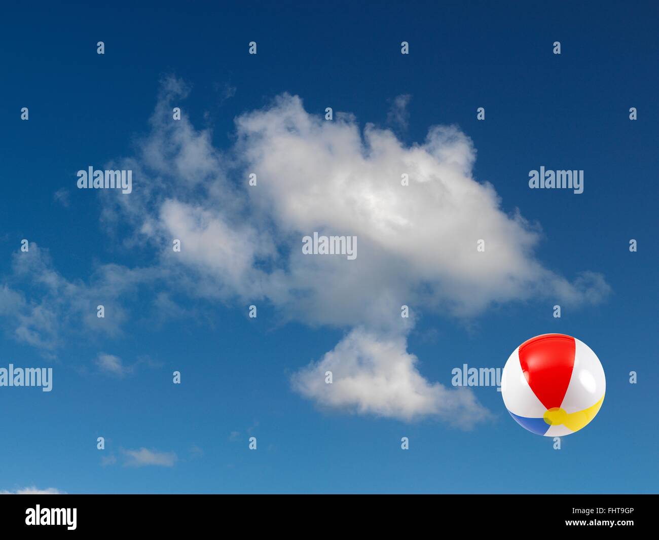 A beach ball in the sky Stock Photo - Alamy