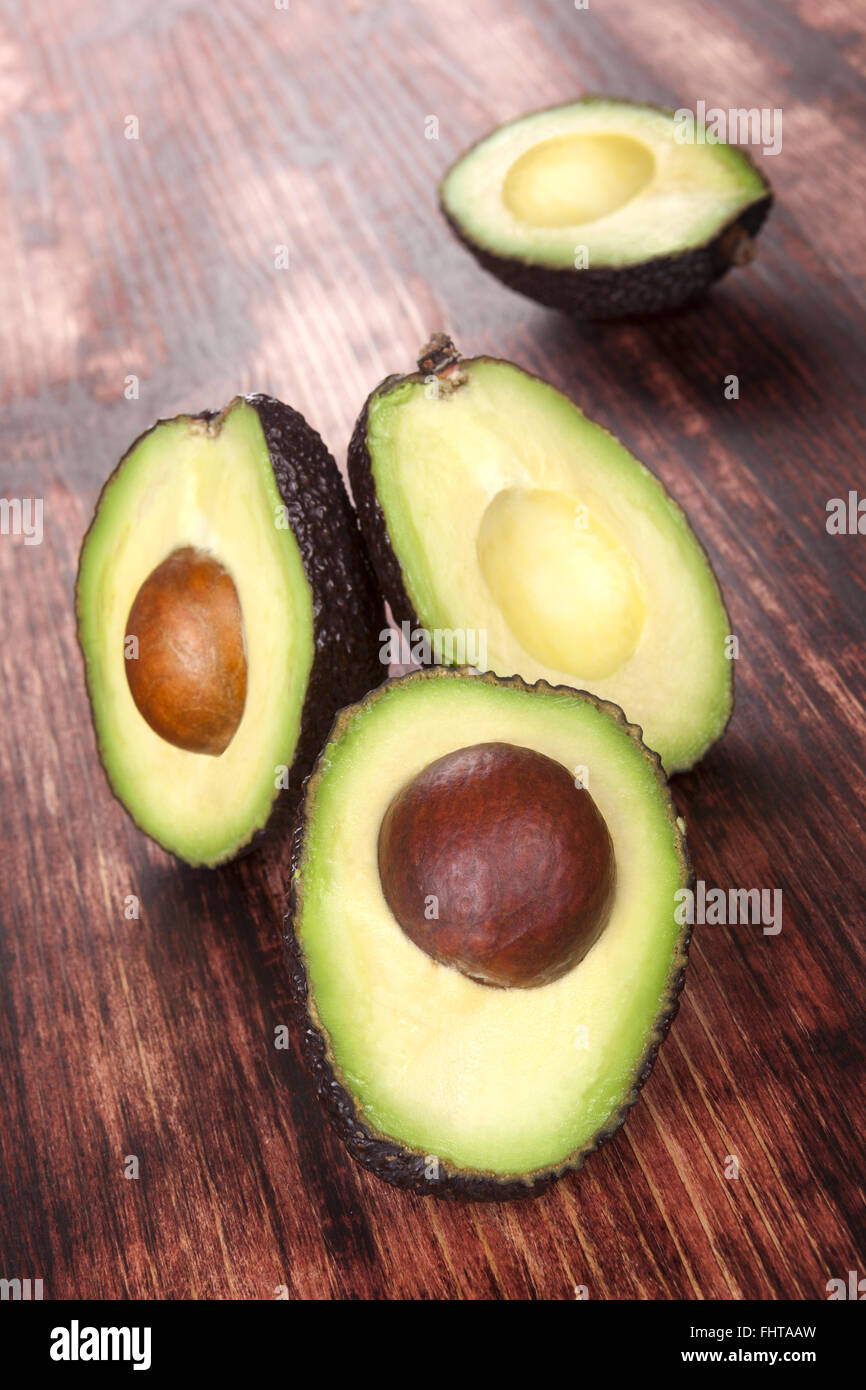 Ripe cut fresh avocados Stock Photo - Alamy