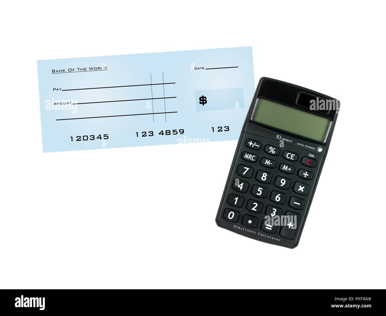 An illustration of a blank bank check Stock Photo - Alamy