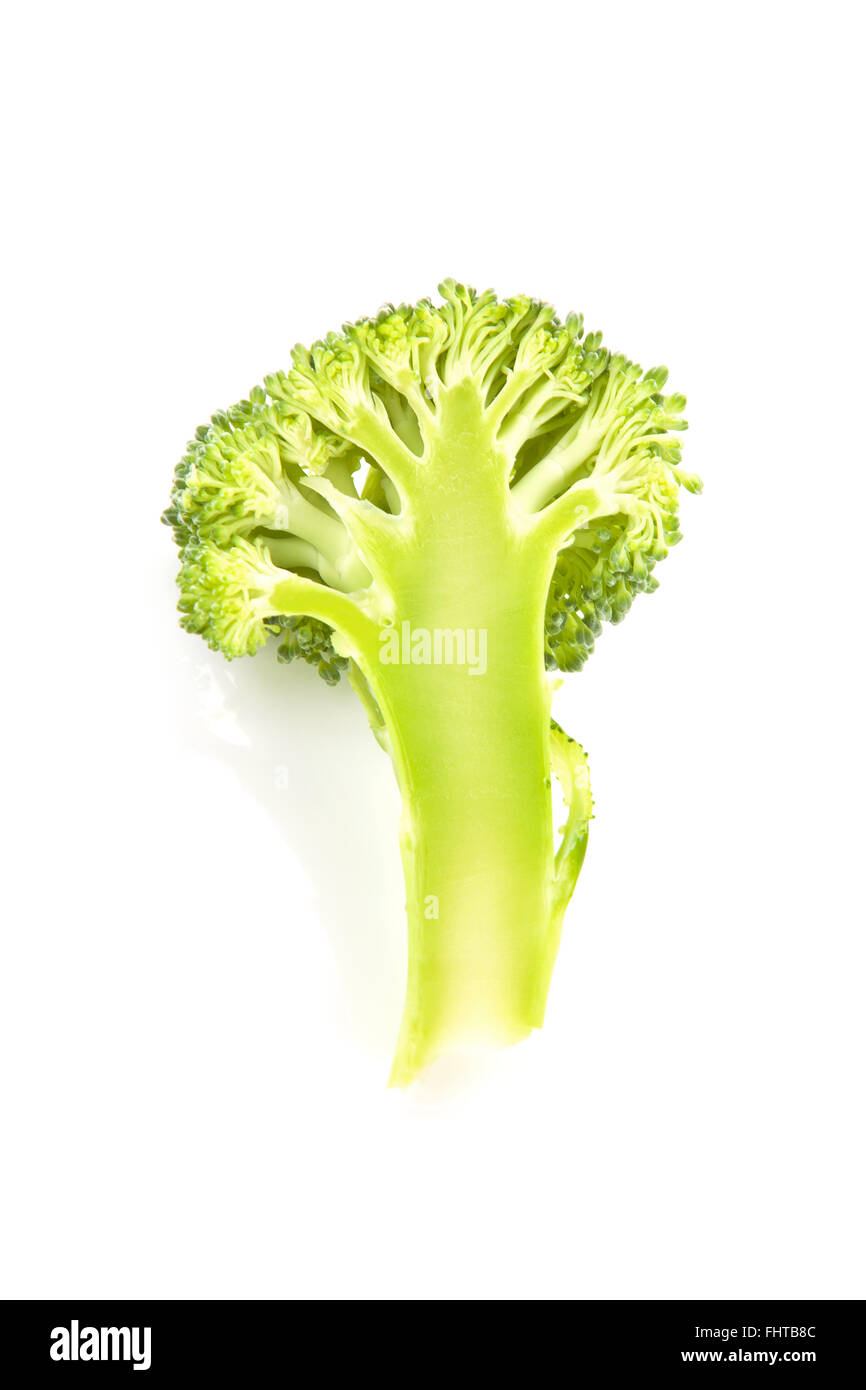 Broccoli section isolated Stock Photo - Alamy