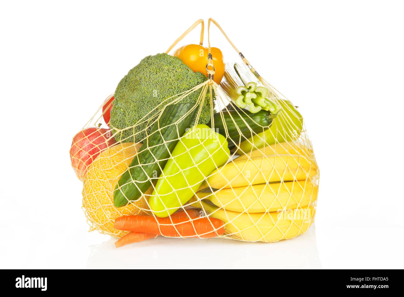 Fruits and vegetable bag isolated Stock Photo - Alamy