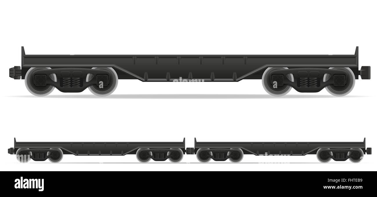 railway carriage train vector illustration isolated on white background ...