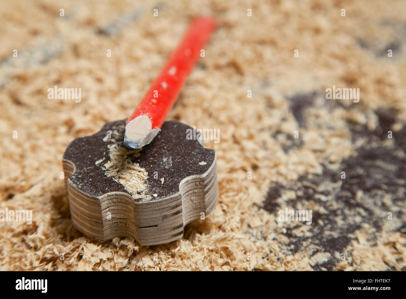 carpenter tools lying on wood chips Stock Photo - Alamy