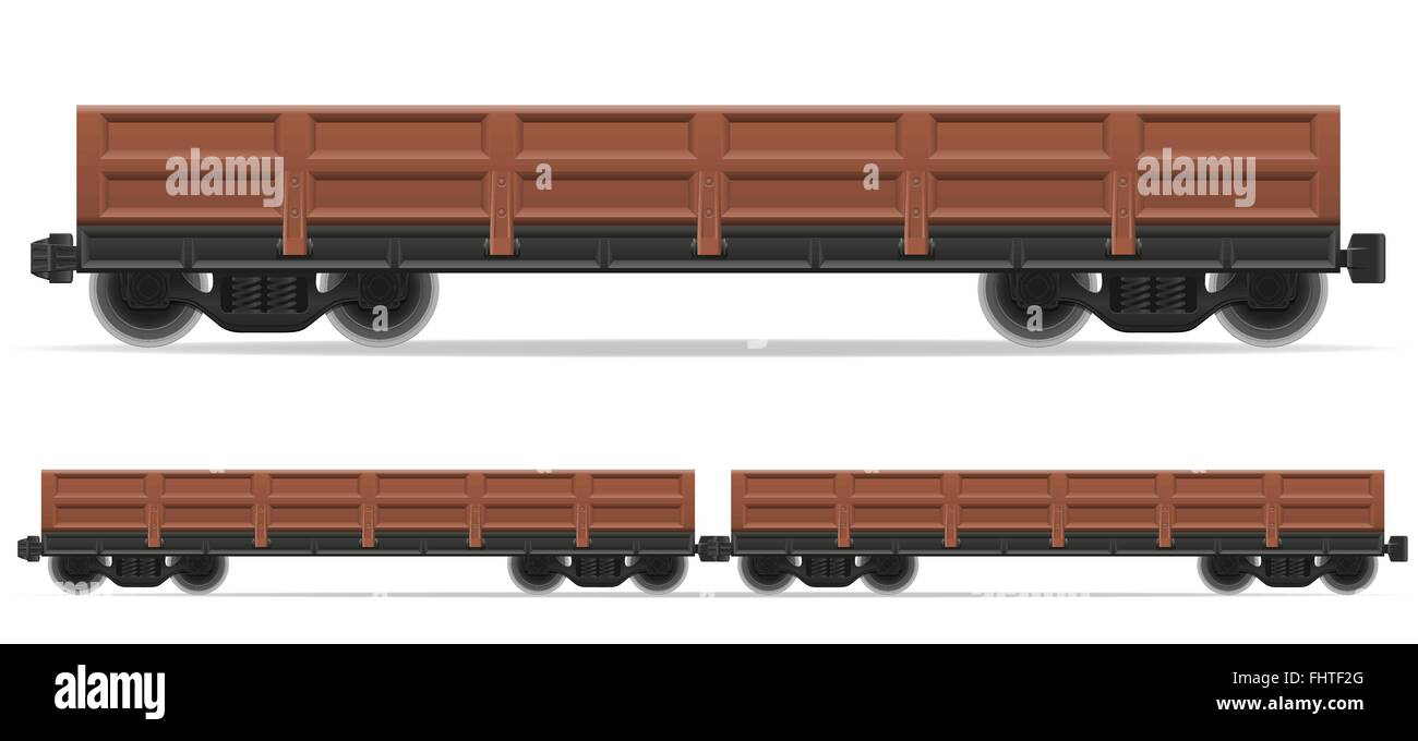 railway carriage train vector illustration isolated on white background ...