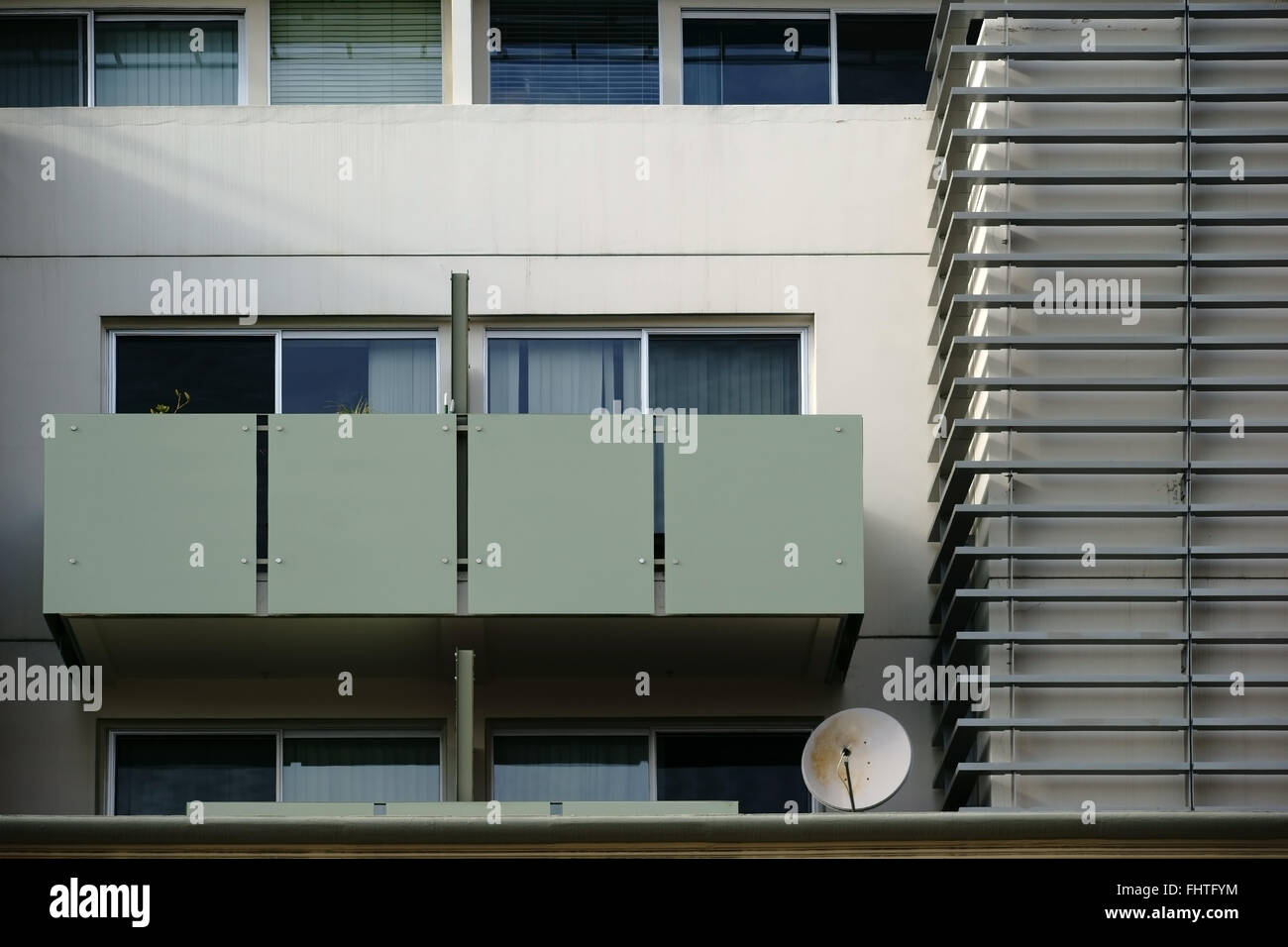 Apartment building with balconies Stock Photo - Alamy