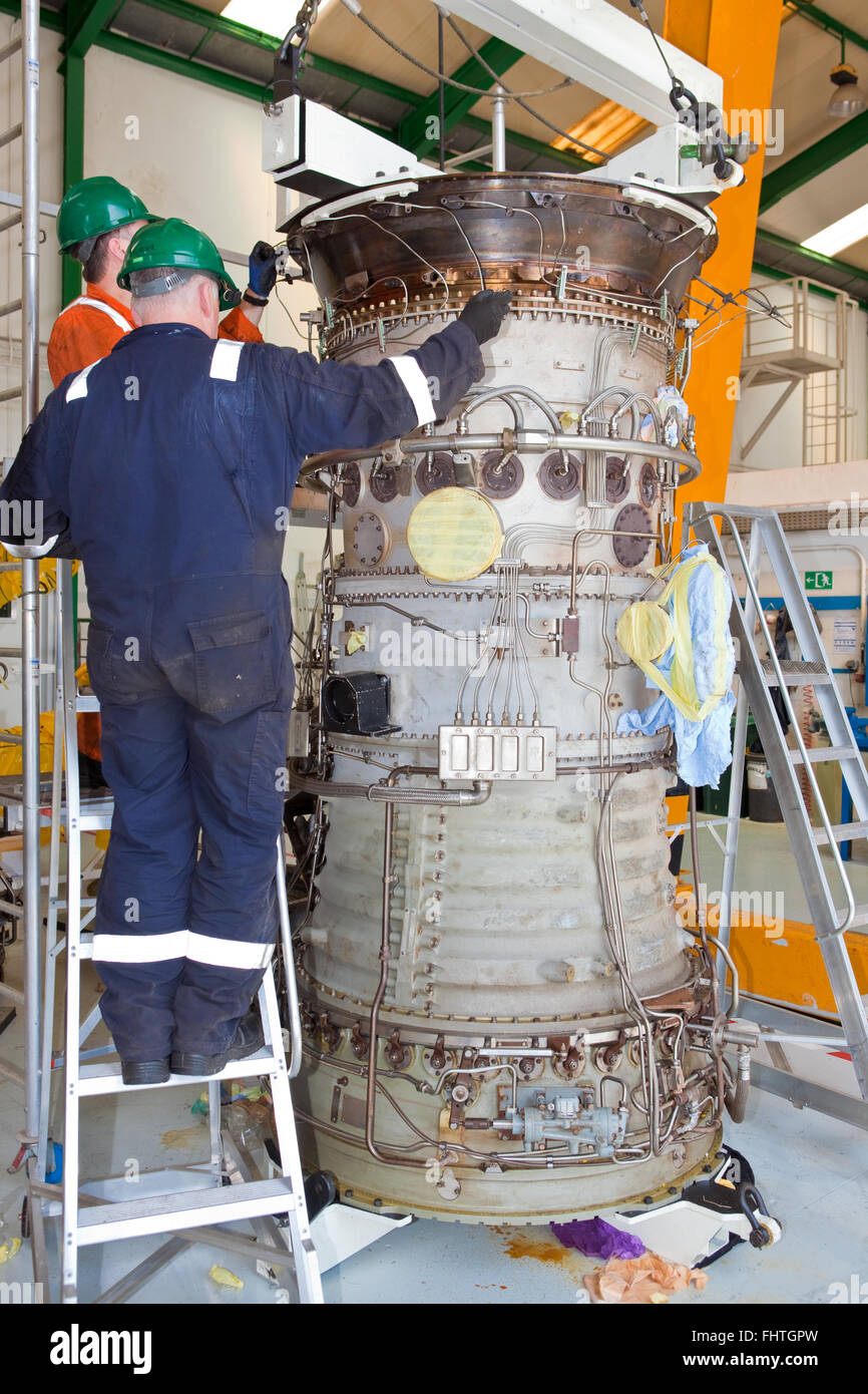 Gas generator maintenance in workshop Stock Photo - Alamy
