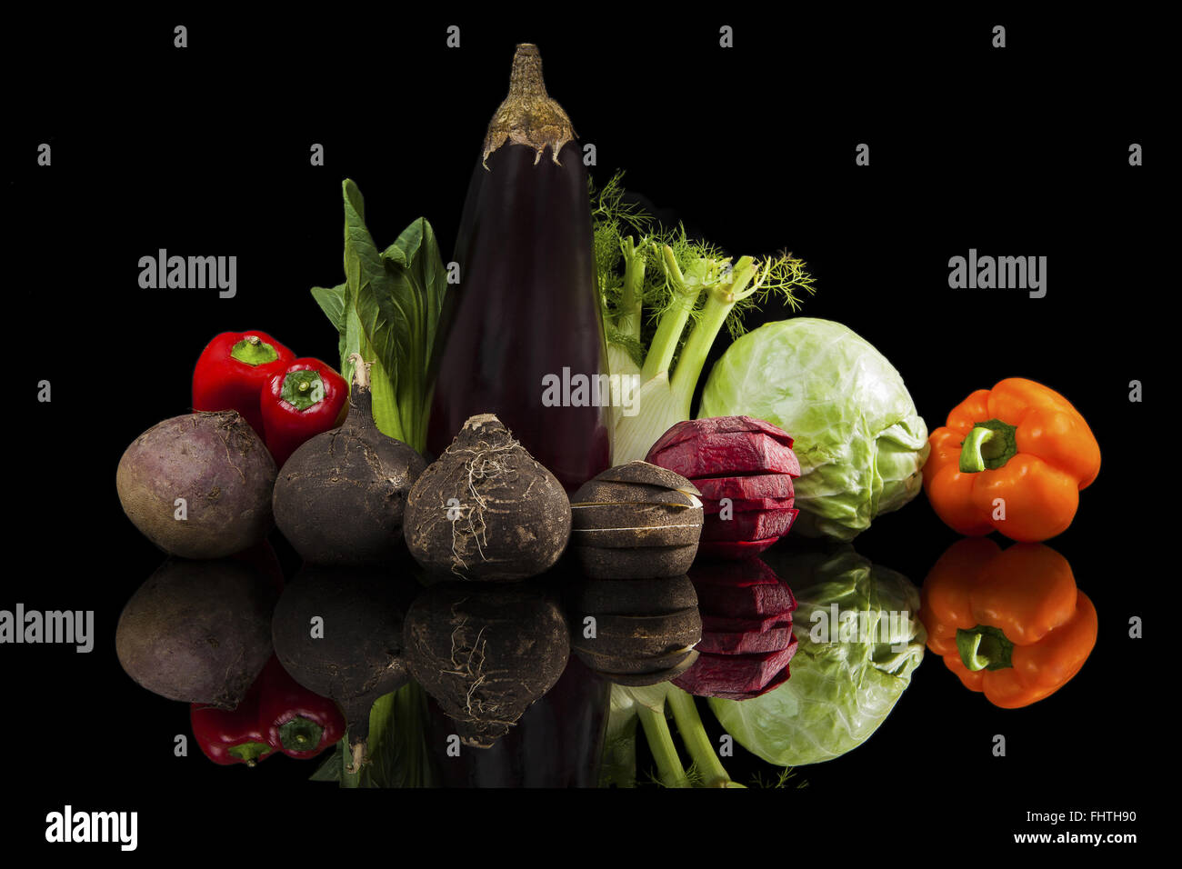Luxurious colorful vegetable still life Stock Photo - Alamy