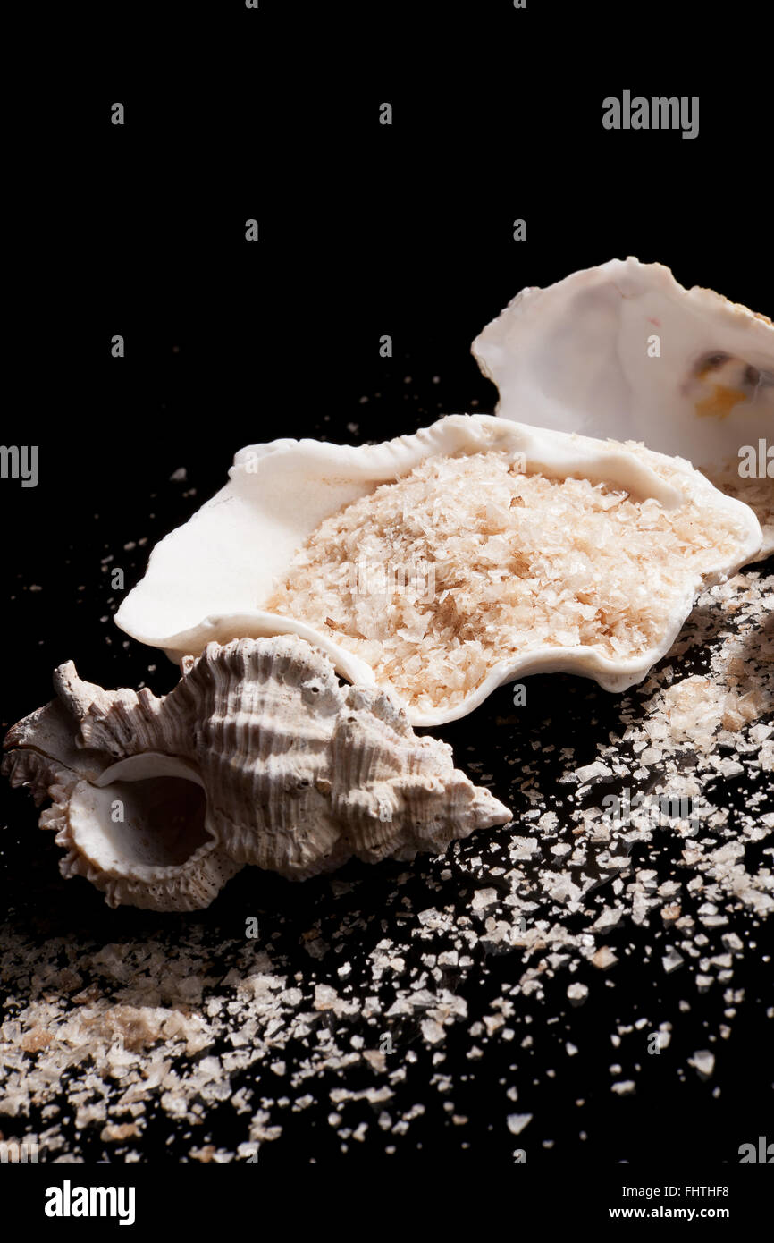 Luxurious sea salt background Stock Photo - Alamy
