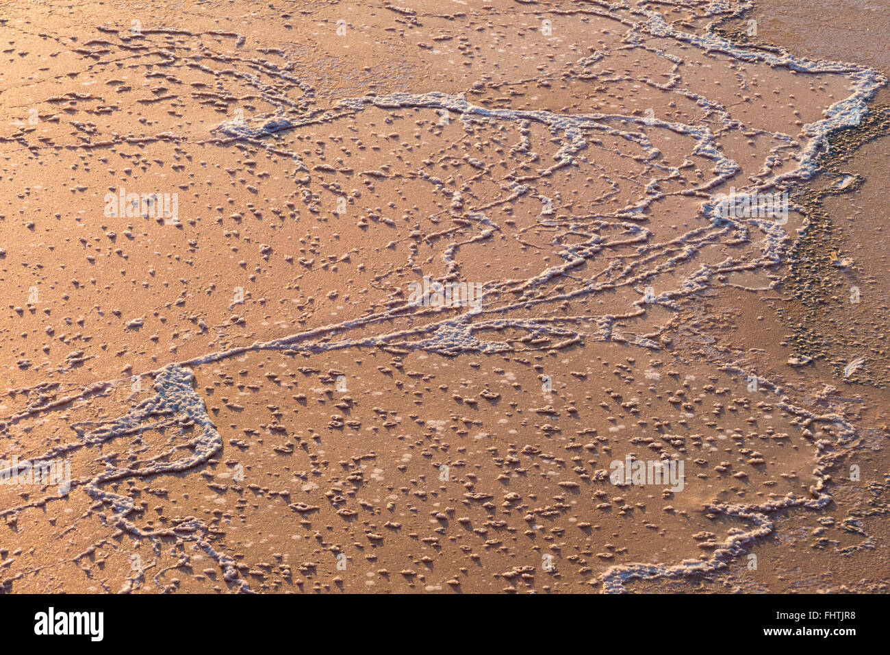 Beautiful texture created by the salt crystals form in the process of ...