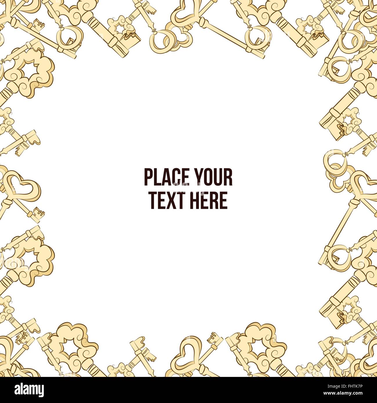 Vector frame with keys Stock Vector Image & Art - Alamy