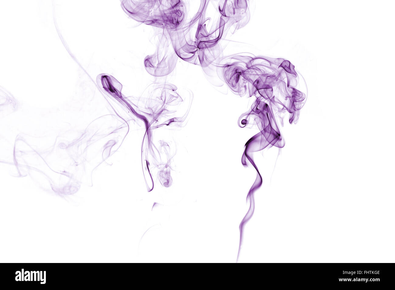 Purple Smoke isolated on white Stock Photo - Alamy