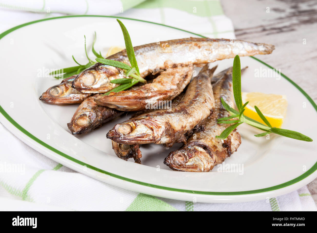 Sardines plate hi-res stock photography and images - Alamy
