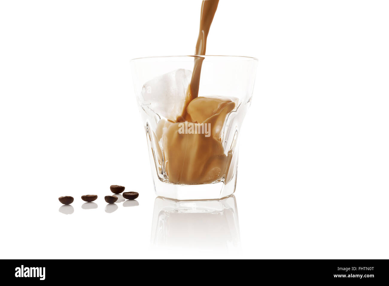 Ice coffee pouring coffee Cut Out Stock Images & Pictures - Alamy