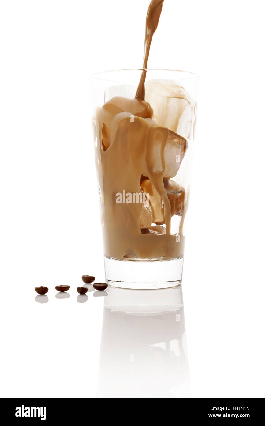 Ice coffee pouring coffee Cut Out Stock Images & Pictures - Alamy
