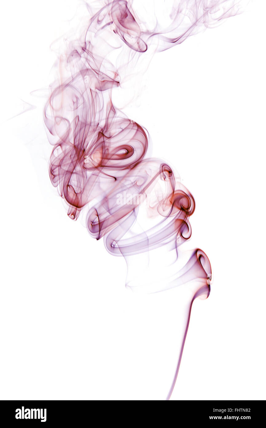 Red and purple smoke isolated on white Stock Photo - Alamy