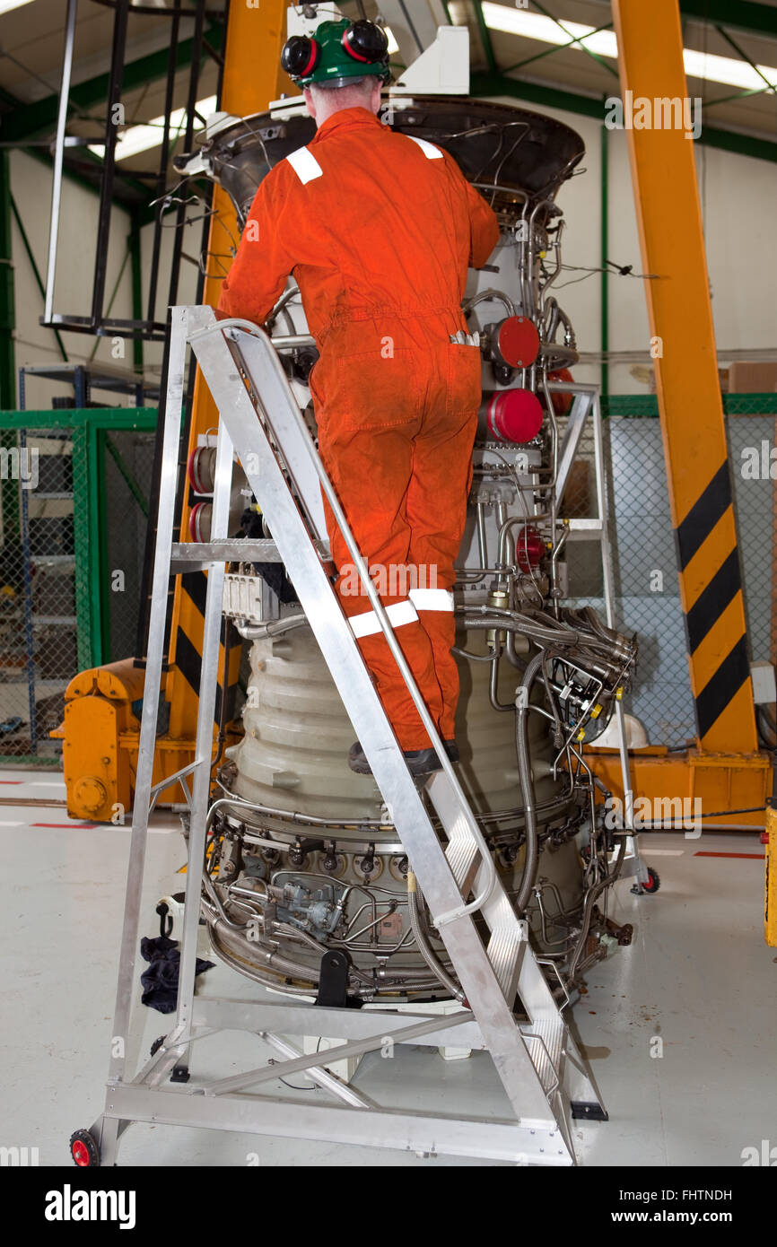 Gas generator maintenance in workshop Stock Photo - Alamy