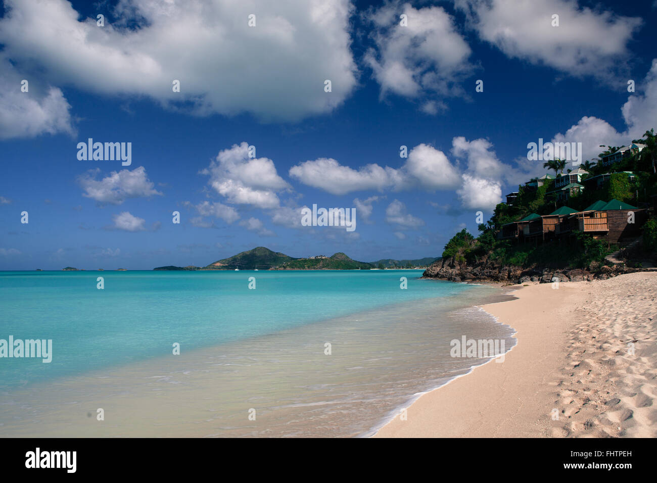 Antigua, WI. The pristine crystal waters on Valley Church Bay, on the ...