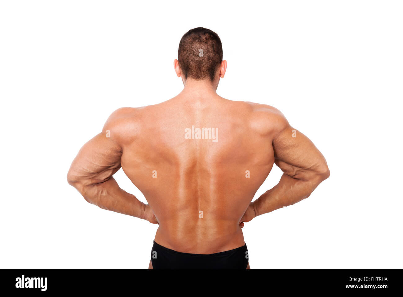 Huge bodybuilder back on steroids Stock Photo - Alamy