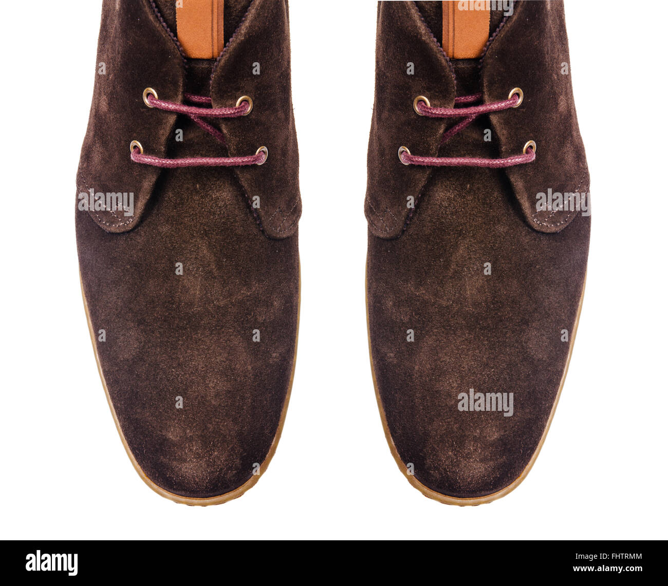 Tip of male shoes isolated on white Stock Photo - Alamy