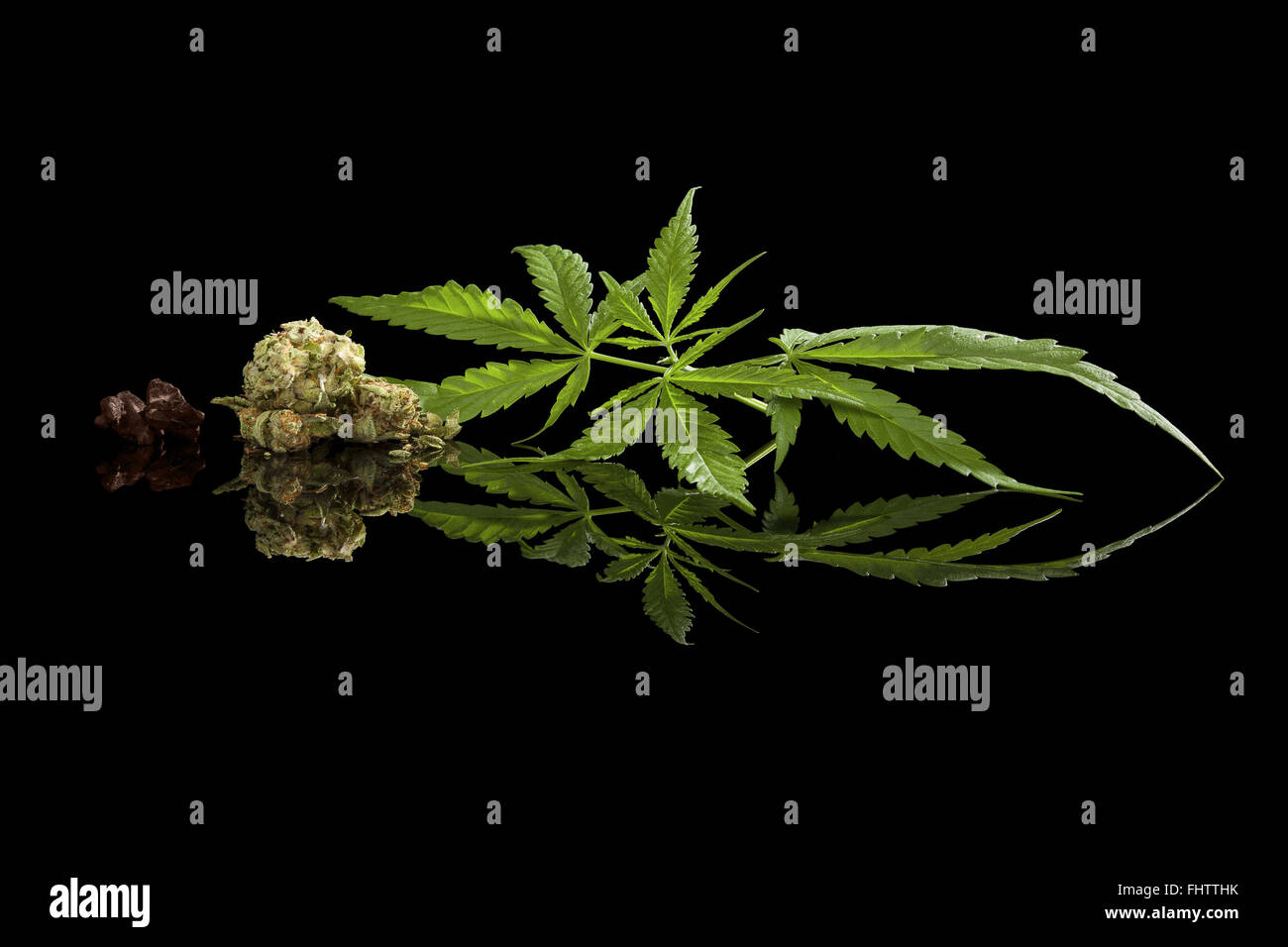 Cannabis isolated on black Stock Photo - Alamy
