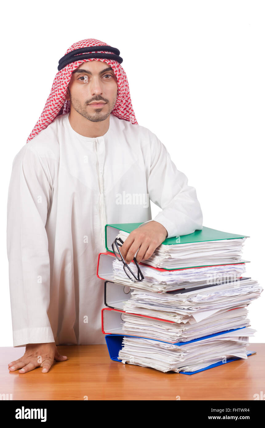Arab man working in the office Stock Photo - Alamy
