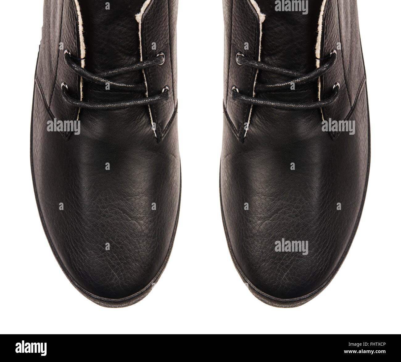 Tip of male shoes isolated on white Stock Photo - Alamy