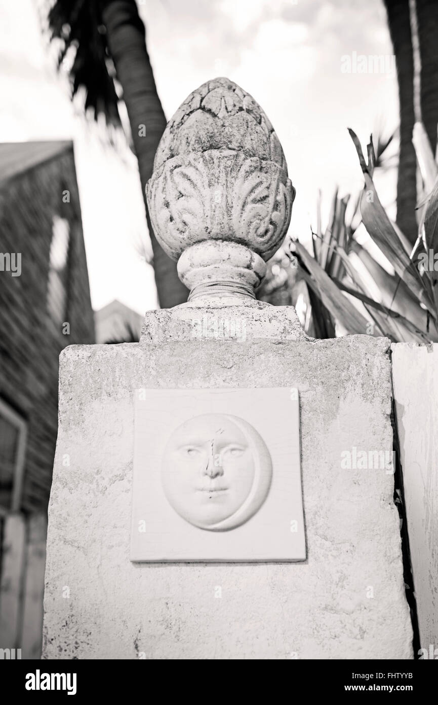 A stone marker on Key West Stock Photo - Alamy