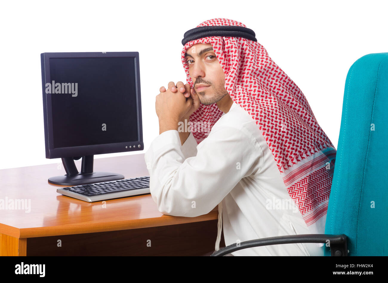 Arab man working in the office Stock Photo - Alamy