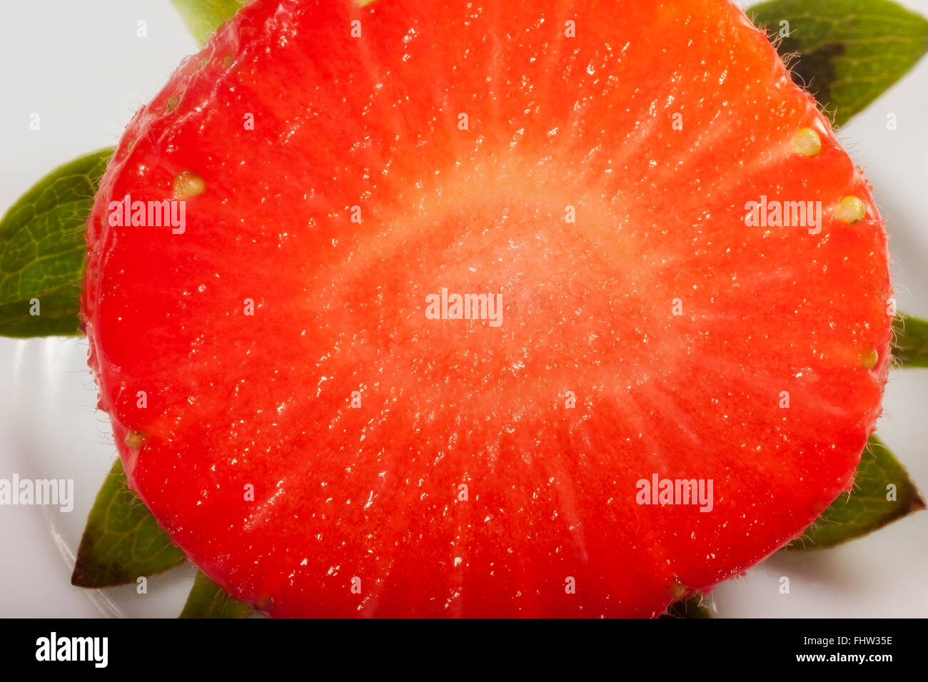 Half of ripe and juicy strawberries. close Stock Photo - Alamy