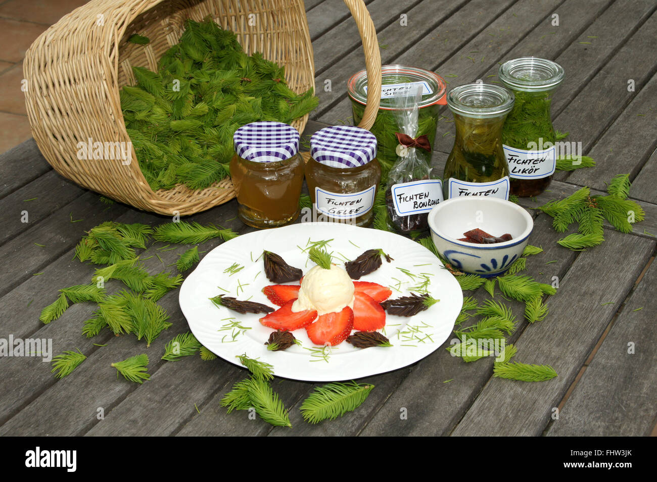 Spruce food and drinks Stock Photo - Alamy