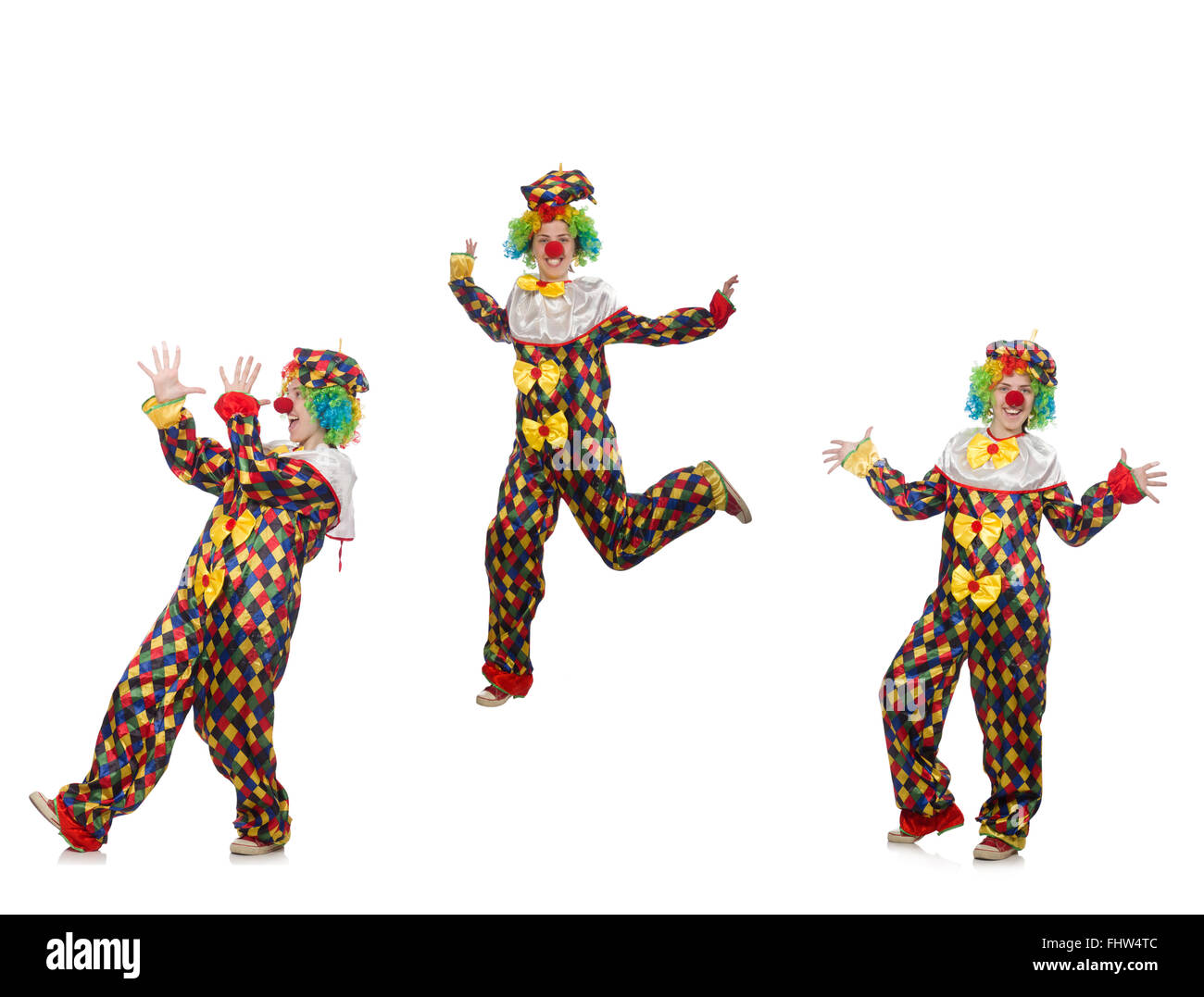 Set of clown photos isolated on white Stock Photo - Alamy