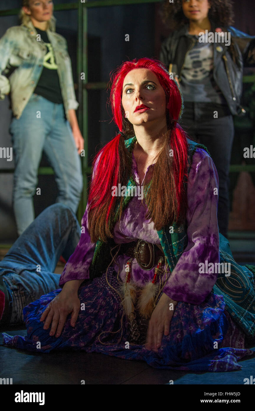 London.UK Llio Millward (Ceridwen) in rehearsal for Beyond the Fence It ...