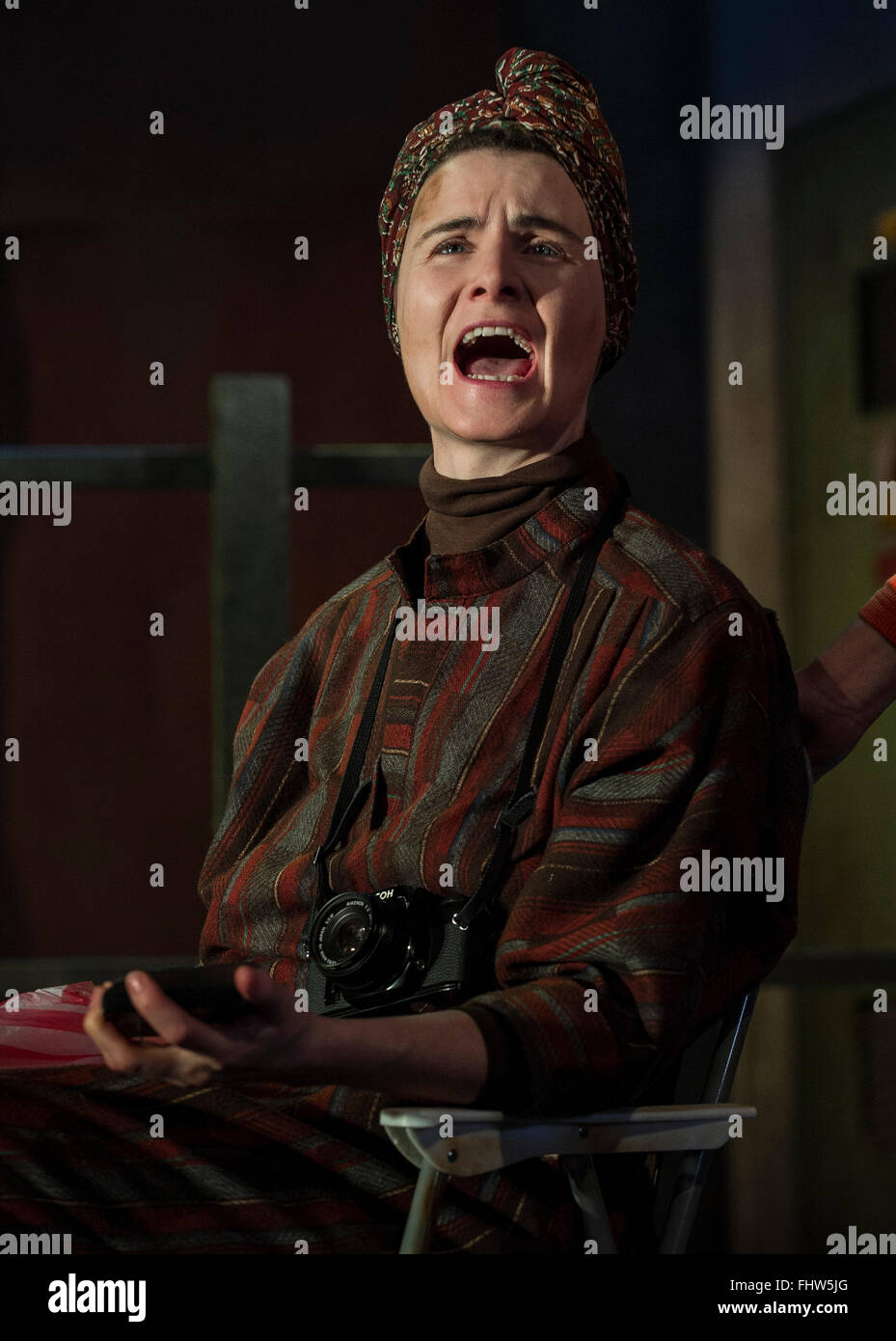 London.UK Michelle Moran (Trisha) in rehearsal for Beyond the Fence It ...