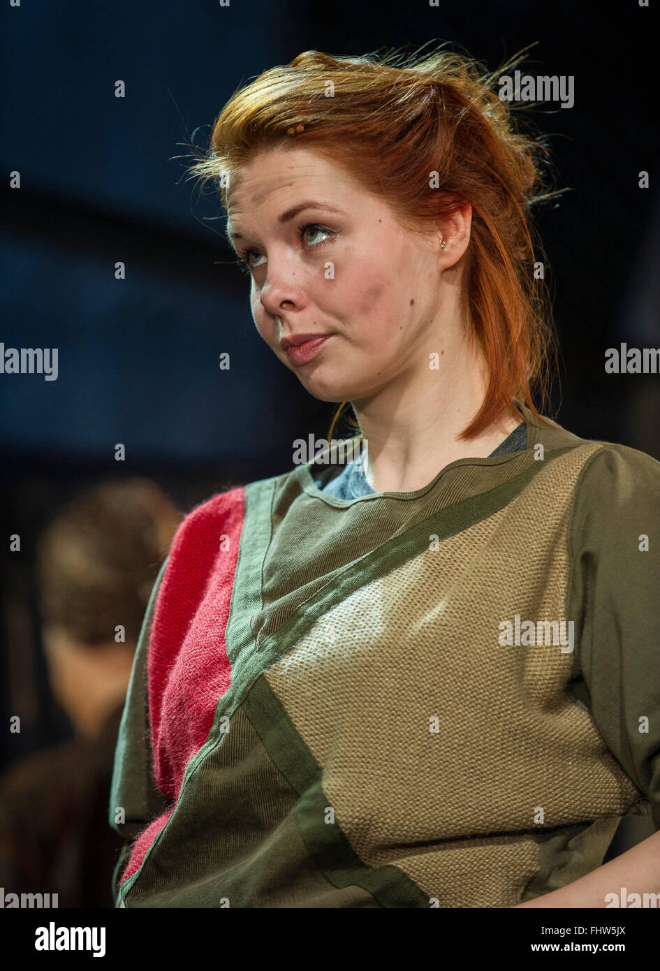 London.UK Rebecca Brewer in rehearsal for Beyond the Fence It was ...