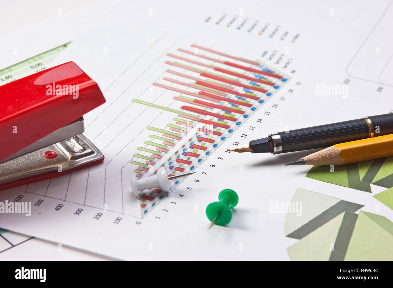 paper work with the diagram Stock Photo - Alamy