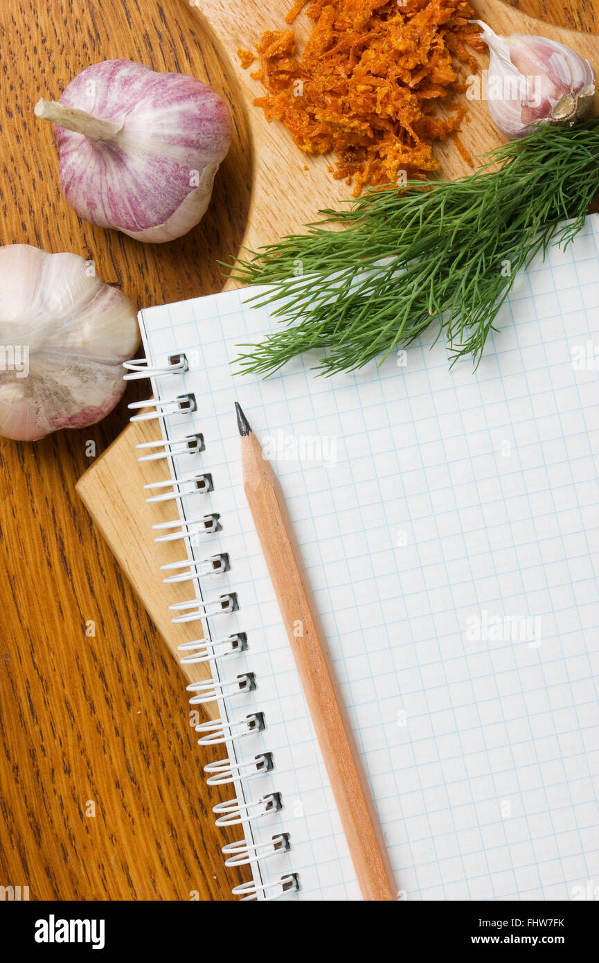 notebook for culinary recipes Stock Photo - Alamy