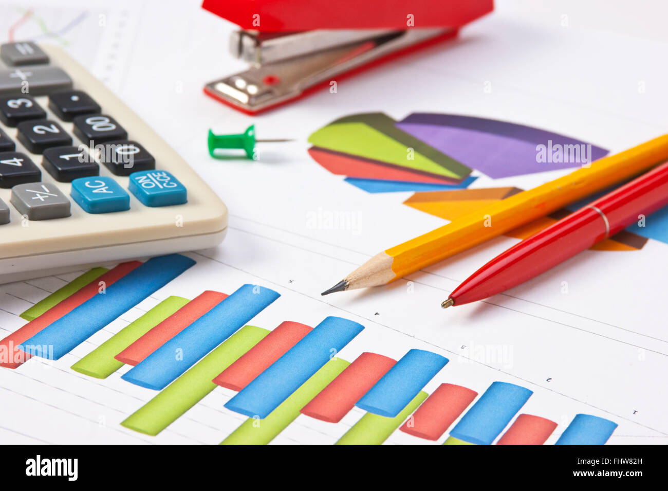 paper work with the diagram Stock Photo - Alamy