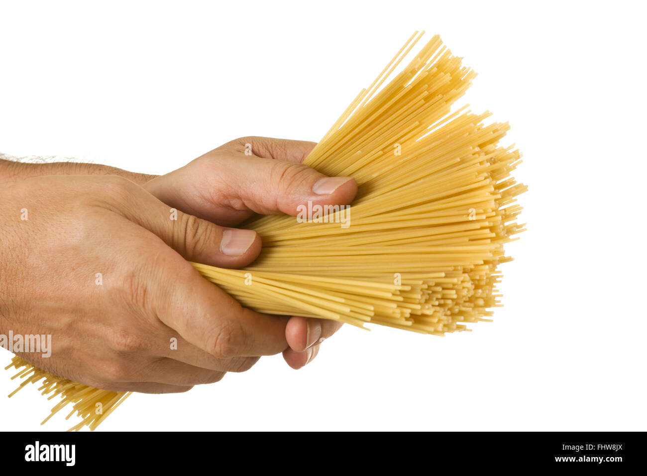 Pasta in hands Stock Photo - Alamy
