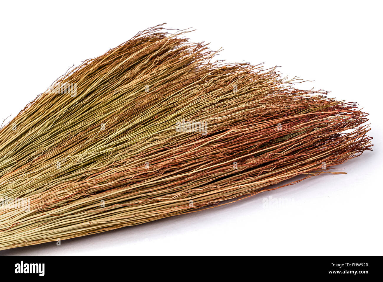 Besom close-up, isolated on white background Stock Photo - Alamy