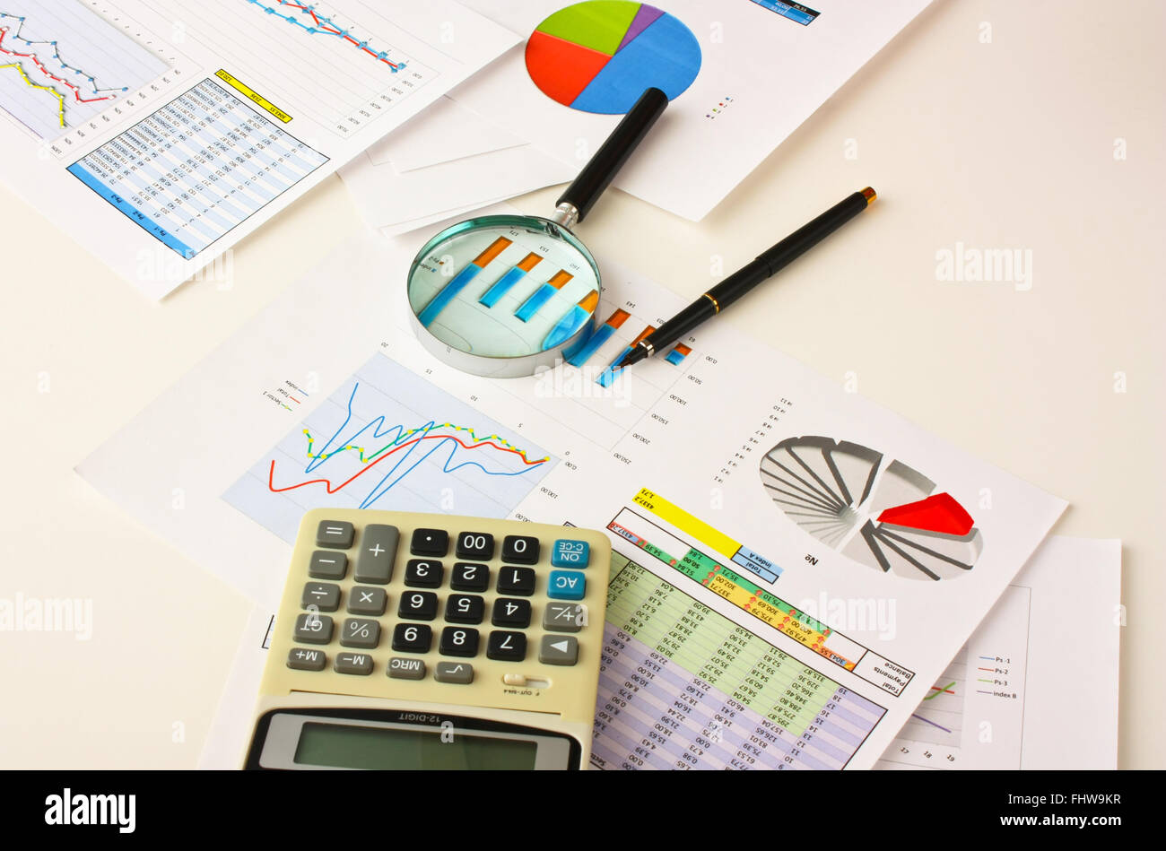 working paper chart Stock Photo - Alamy