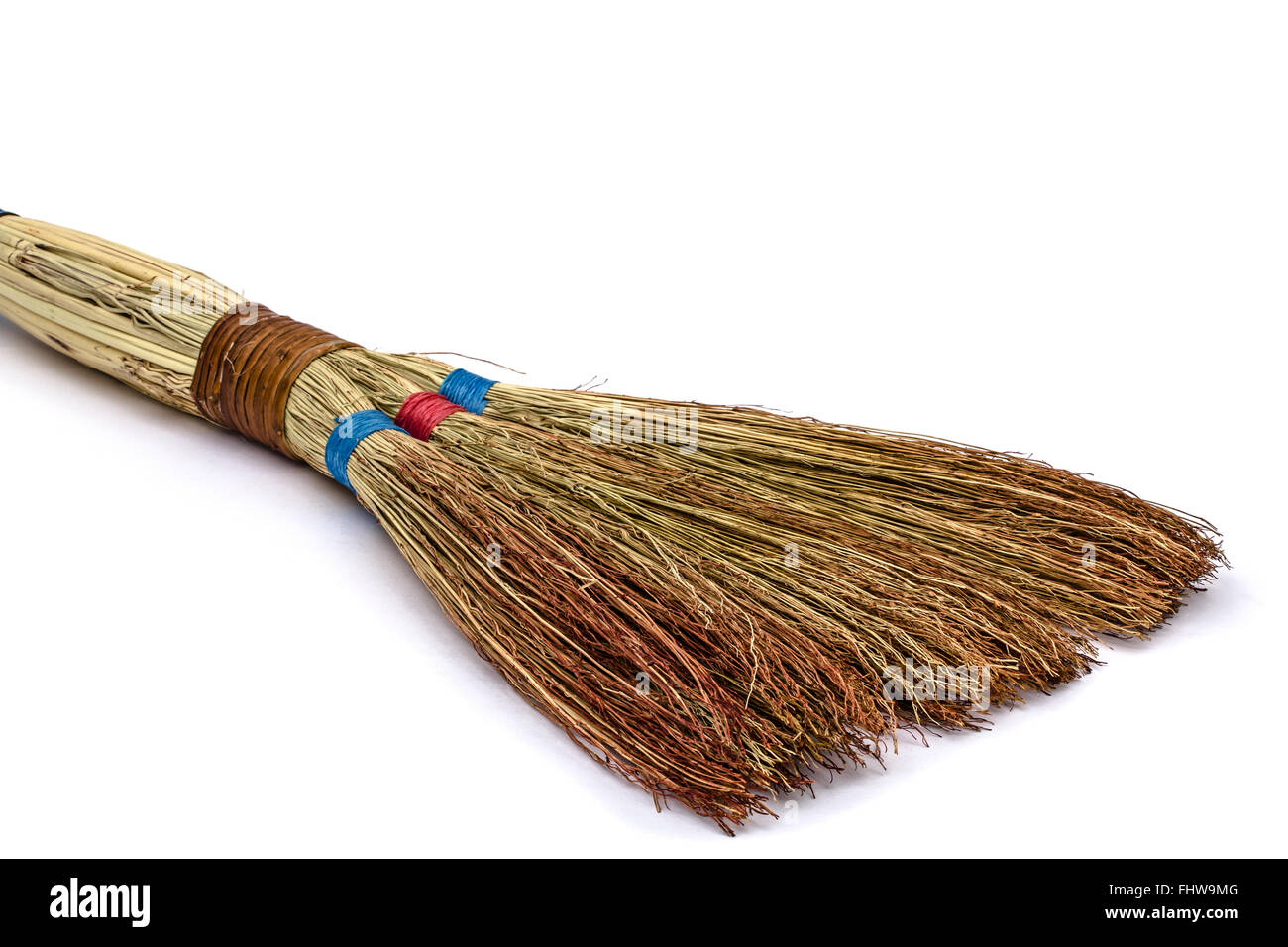 Besom, isolated on white background Stock Photo - Alamy